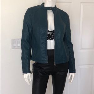 Baccini | Jackets & Coats | Baccini Fitted Faux Leather Jacket | Poshmark
